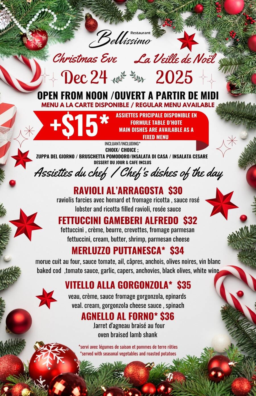 Restaurant Bellissimo - Restaurant Cuisine Italienne Dorval, Dorval